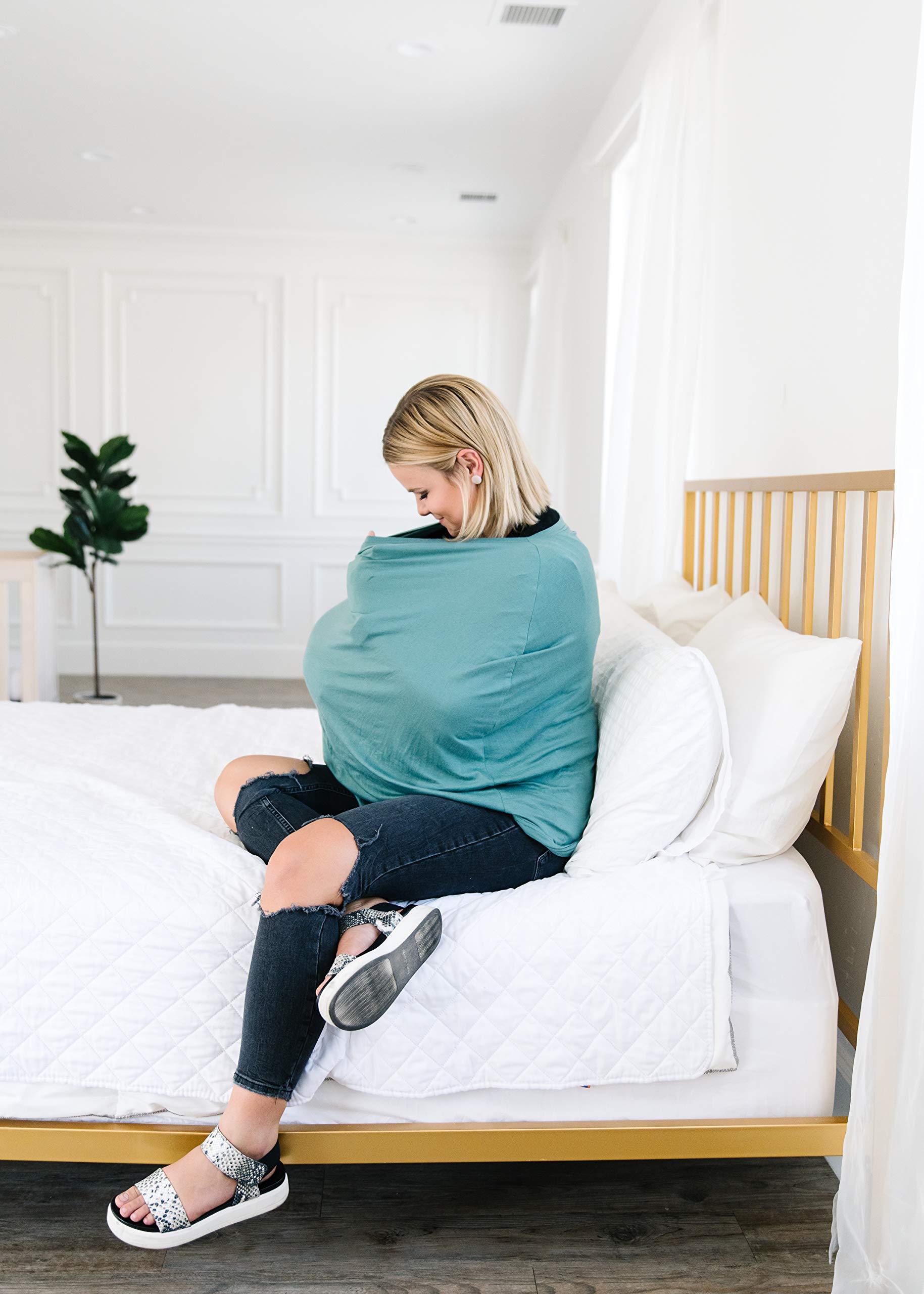 Copper Pearl Multi-Use Cover: Car Seat Covers, Nursing Cover, and Stroller Cover for Sun - Stretchy Fabric, All-Season Use, Stylish Designs, Easy Access for Moms - Journey