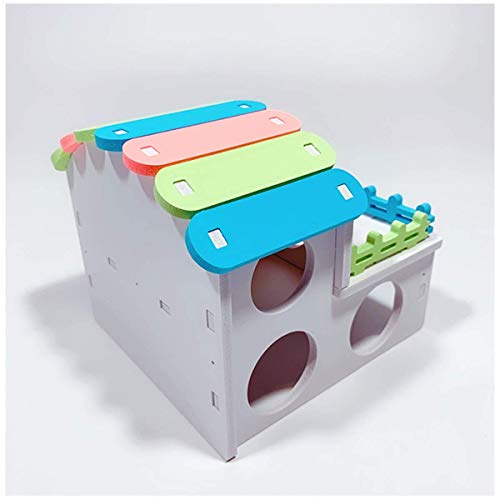 YUEKUA DIY Wooden Hamster House Hide House Hide Exercise Play Toys chew Small Hamsters, mice, mice, Gerbils and Other Pets s1