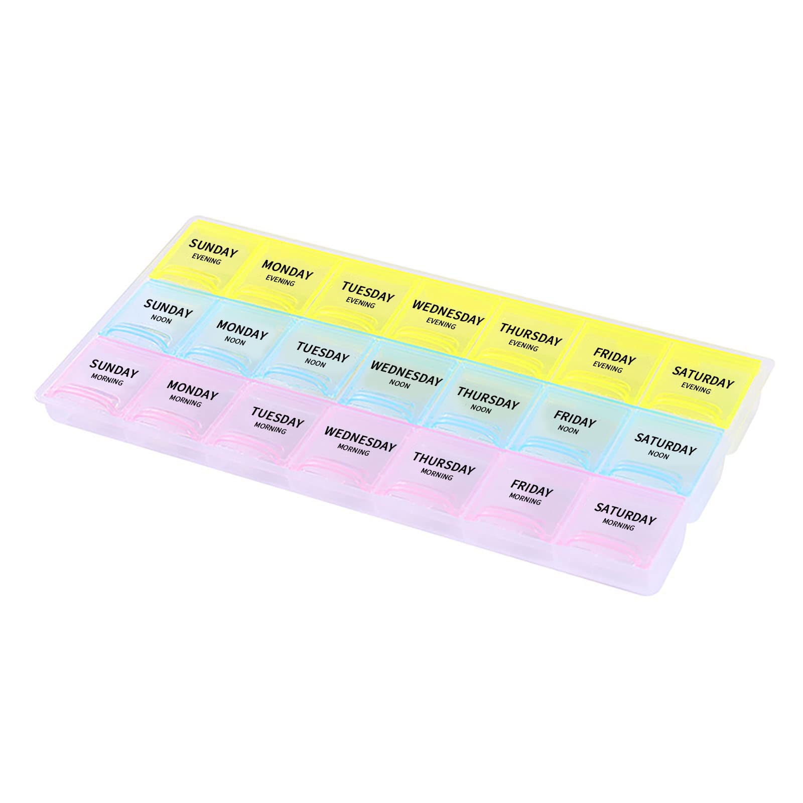 21 Daily compartments Pill Organizer :Weekly Pill Organizer 3 Times a Day, Portable Medicine Organizer ,Large 7 Day Pill Box .Pill Containers for Vitamins, Supplements and Medication.