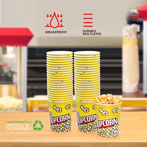 32 Oz Popcorn Boxes (44 Pack) Disposable Popcorn Buckets Classic Popcorn Cups Cute Paper Popcorn Containers Popcorn Bars, Movie Nights, Carnivals, Fundraisers, Birthday Parties, Wedding