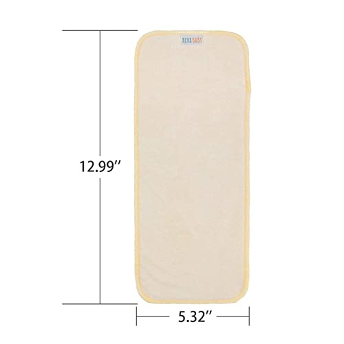 ALVABABY 12PCS Cloth Diaper Inserts 3-Layers Super Soft Inserts for Cloth Diapers and Cloth Diapers Covers 12X