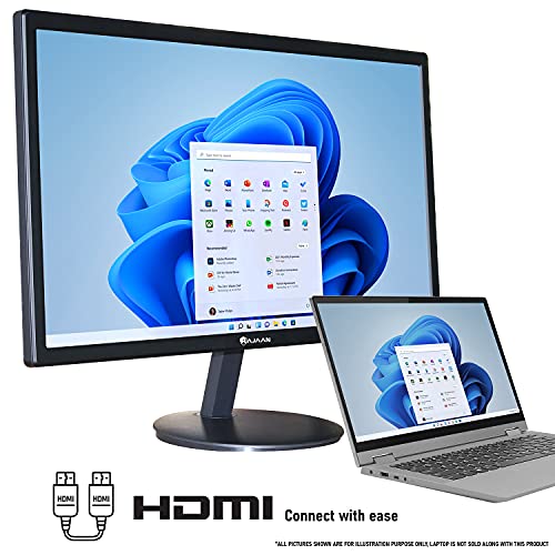 HAJAAN S240i 24 Inch Flat Screen Full HD Widescreen IPS LED Monitor (HDMI and VGA) 1920X1080 Resolution at 75Hz 5ms Response Time