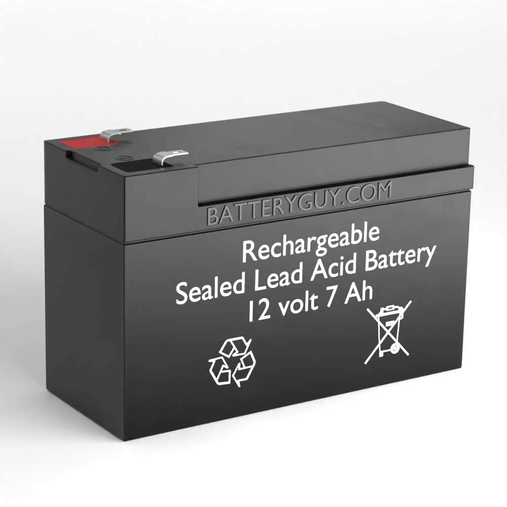 BatteryGuy PS1270 Replacement 12V 7Ah SLA Battery Brand Equivalent (Rechargeable, F1 Terminals) - Qty of 1