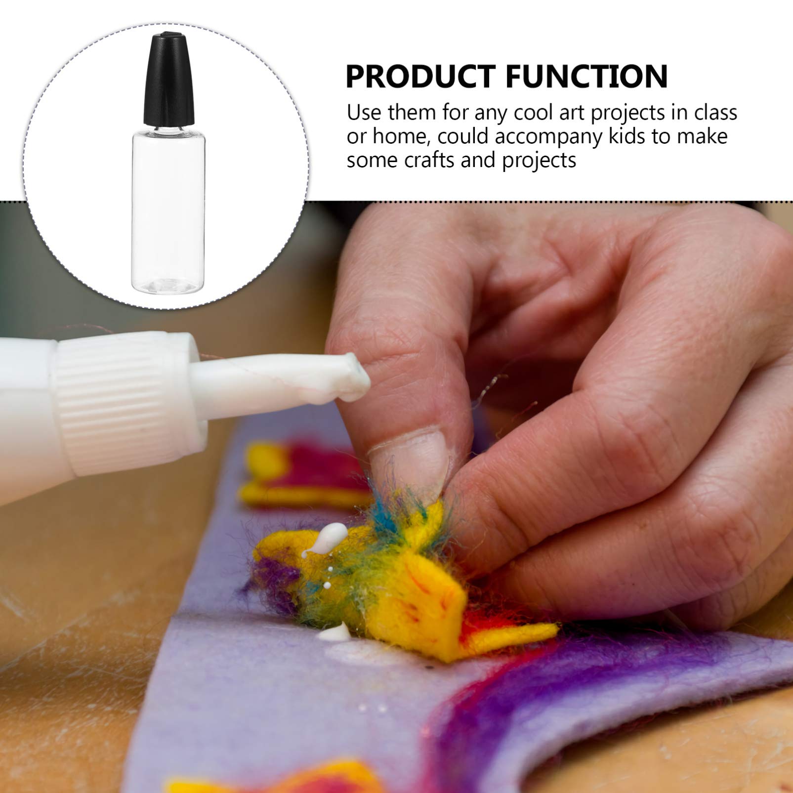 Scicalife 10pcs Needle Tip Glue Bottle Plastic Oil Bottle Steel Needle Dropper Bottles Precision Tip Applicator Bottles for DIY Quilling Craft Acrylic Painting