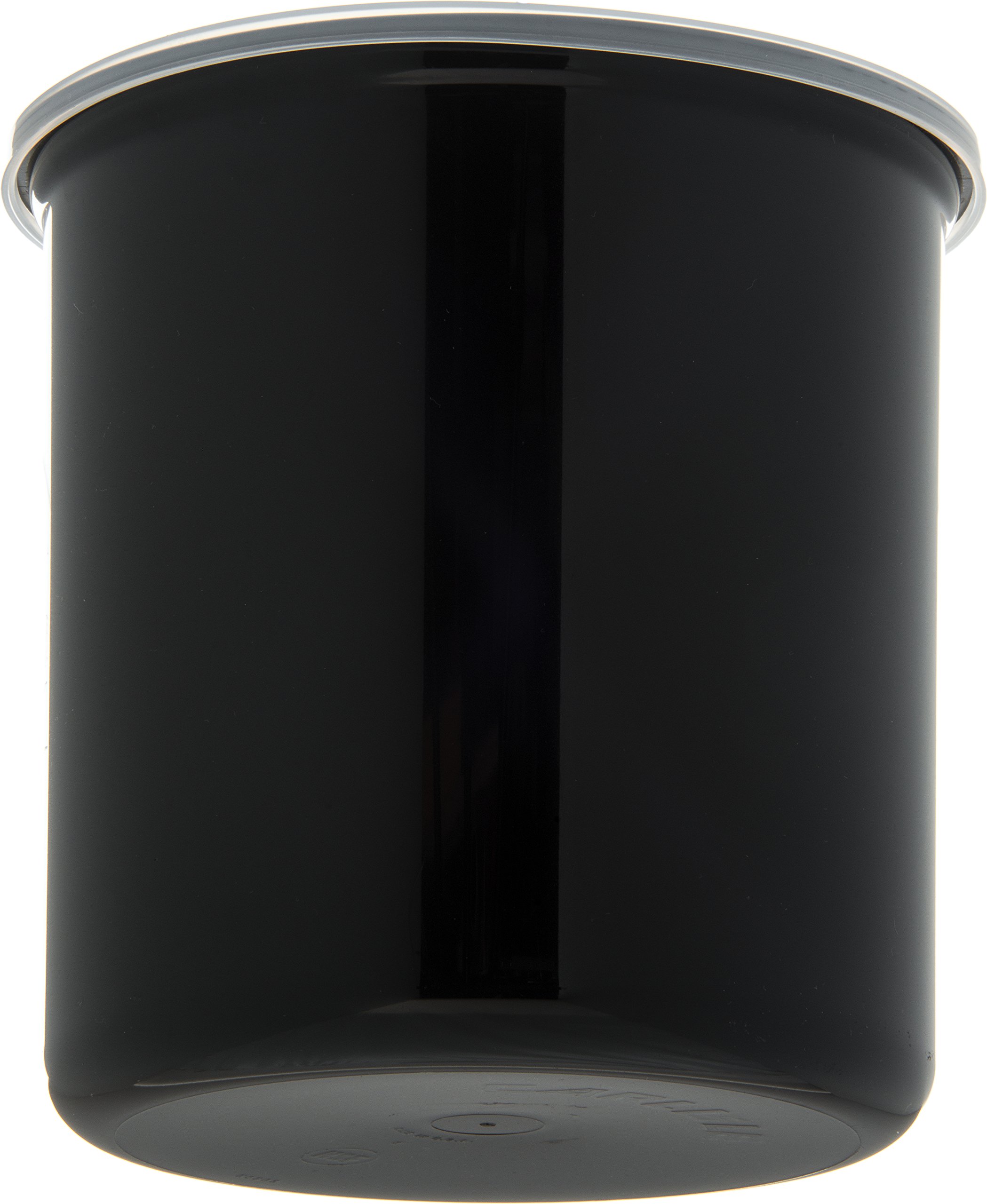 Carlisle FoodService Products Classic Round Storage Container Crock with Lid for Kitchen, Restaurants, Home, Plastic, 2.7 Quarts, Black