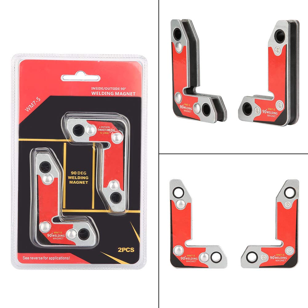 2pcs Magnetic Welding Holder, Strong Magnetic Welding Positioner Welding Magnet Arrows Welder Holder Support 30 60 90 Angles for Soldering, Marking Off, Pipe Installation
