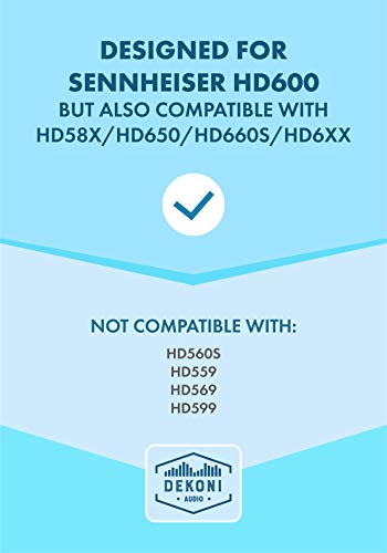 Dekoni Audio EPZ-HD600 Elite Hybrid Ear Pads for Sennheiser HD600 Headphones