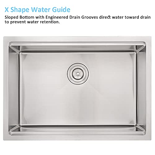 30 Inch Undermount Workstation Sink -Bokaiya 30x19 Stainless Steel Undermount Kitchen Sink Single Bowl 16 Gauge Deep Single Bowl Kitchen Sink with Cutting Board