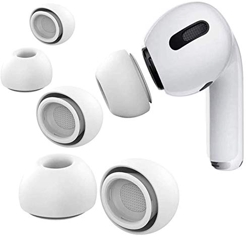 Airpod Pro Tips [6 Pairs] Earbud Replacements for Apple Airpods Pro & Airpods Pro 2 2nd Generation - Small, Medium and Large (White)