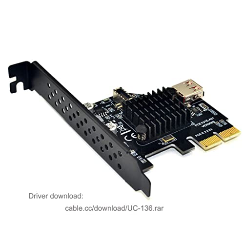 ChenYang 2 Port USB 2.0 & USB 3.1 Gen 2 Type-E Front Panel Socket to PCI-E 2X PCI Express Expansion Card Adapter