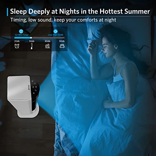 Air Choice Swamp Cooler Fan, Oscillating Evaporative Air Cooler for Room, Portable Air Conditioner, Instant Cool & Easy Use, 3 Modes & 3 Speeds,12H Timer, 2 Ice Boxes, Remote Control for Room & Office