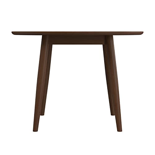 Amazon Brand β Rivet Mid-Century Round Wood Dining Table, 42"W, Chestnut
