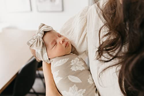 Large Premium Knit Baby Swaddle Receiving Blanket"Oak" by Copper Pearl