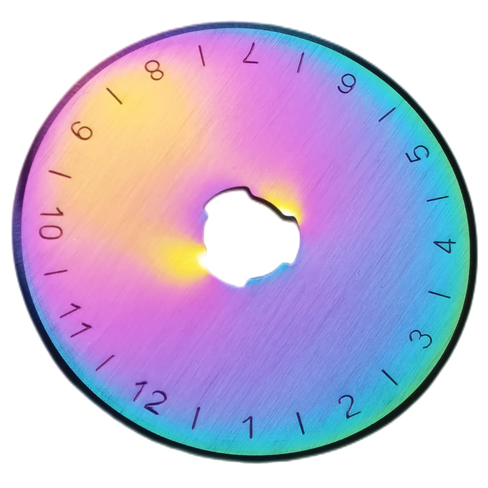 45mm Rotary Cutter Blades,Replacement Blades,Fits Fiskars,OLFA,Martelli,Dremel,Truecut,DAFA,SKS-7,Fabric Cutting Blades Refill for Quilting Scrapbooking Sewing Arts &Crafts,10 Pack (Rainbow)