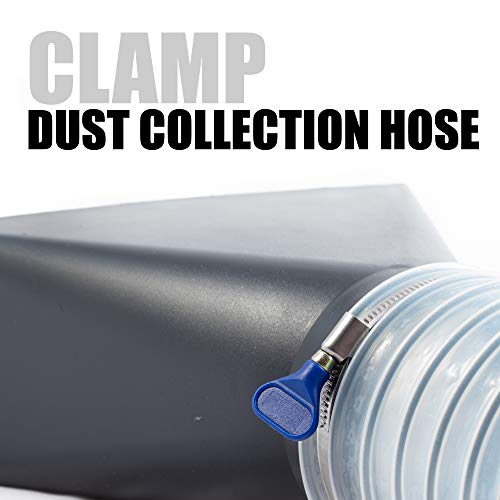 4 inch Thumb Screw Key Adjustable 304 Stainless Steel Hose Clamps, Pipe Clamp, Worm Gear Clamps, Dryer Vent Clamp, Dust Collection, Automotive, RV Clamp 5 pack (4" Hose Clamp 5 Pack)