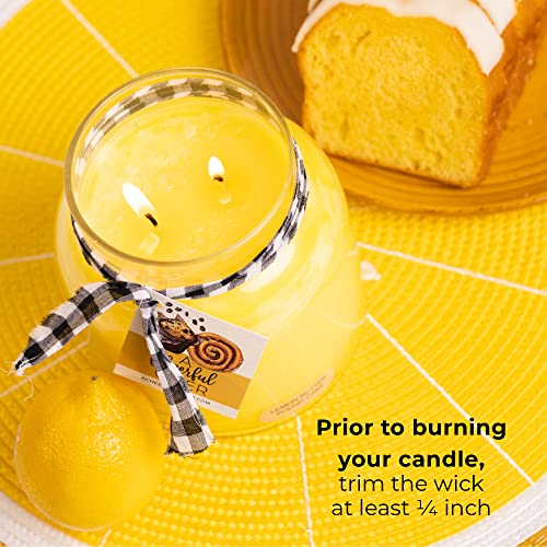 A Cheerful Giver β Lemon Butter Pound Cake - 22oz Mama Scented Candle Jar with Lid - Keepers of the Light - 125 Hours of Burn Time, Gift for Women, Yellow
