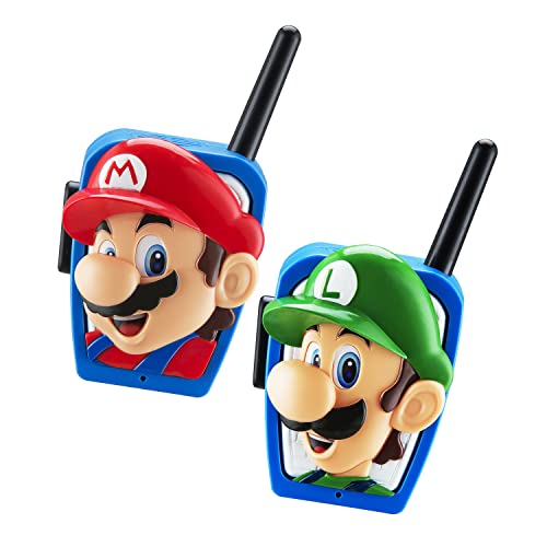 Super Mario Bros Walkie Talkies Kids Toys, Long Range, Two Way Static Free Handheld Radios, Designed for Indoor or Outdoor Games for Kids Aged 3 and Up