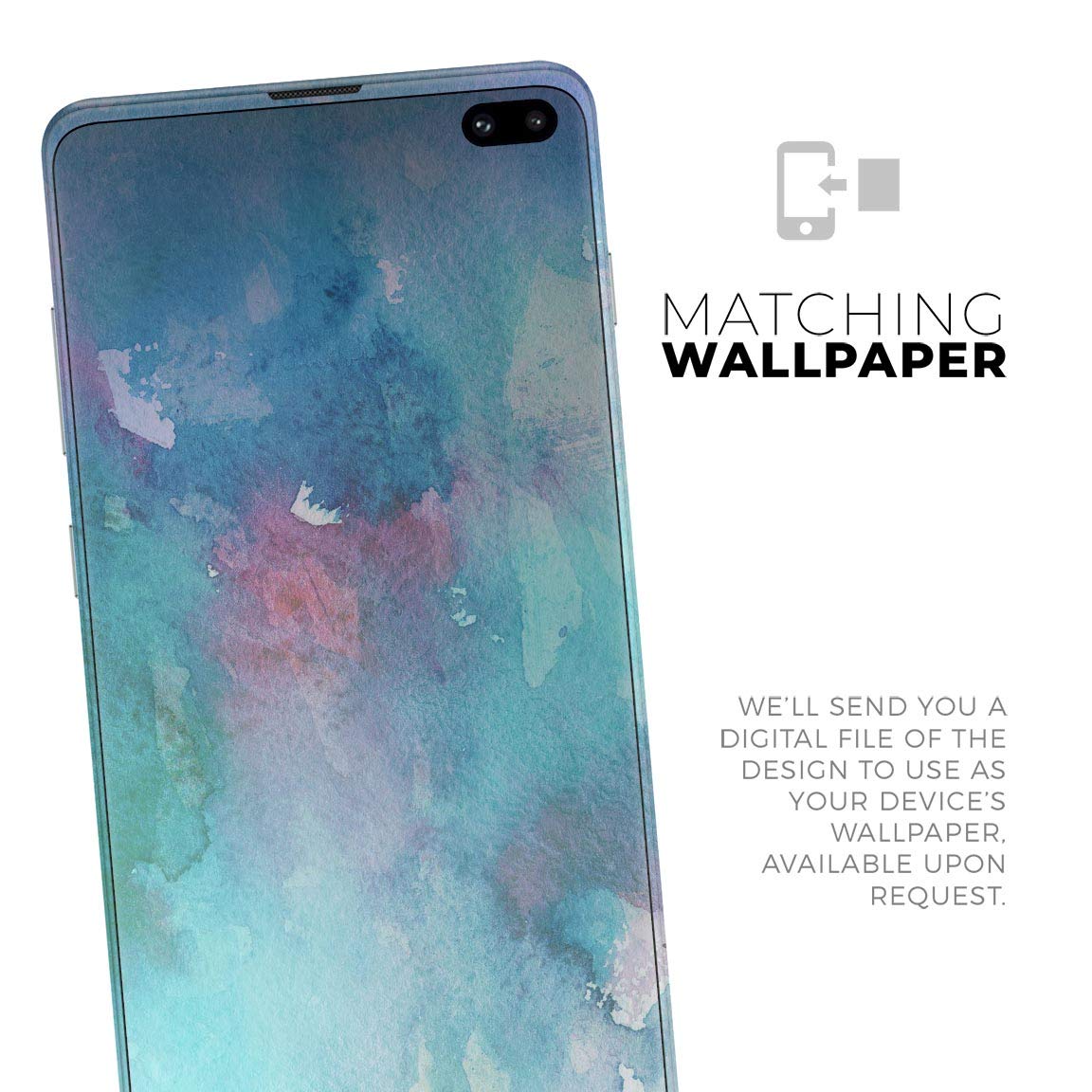 DesignSkinz Bright Absorbed Watercolor Texture Protective Vinyl Decal Wrap Skin Cover Compatible with The Samsung Galaxy S20 (Screen Trim & Back Glass Skin)