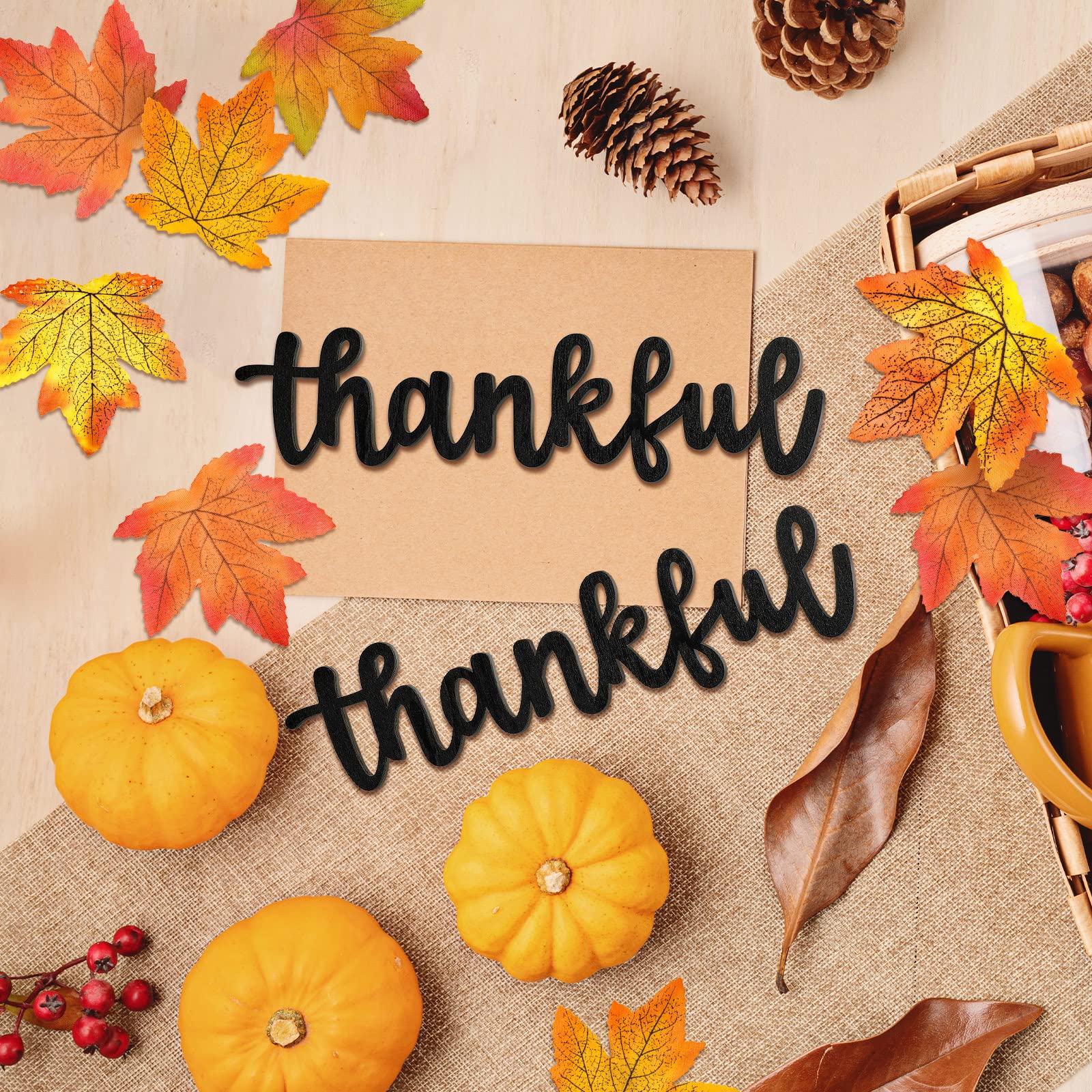 48 Pcs Thanksgiving Wood Cutout Cards Sign Maple Leaf Placemats Set 24 Rustic Place Cards Sign 24 Artificial Maple Leaves Fall Wedding Decor Thanksgiving Table Decor for Autumn Home Dinner Decorations