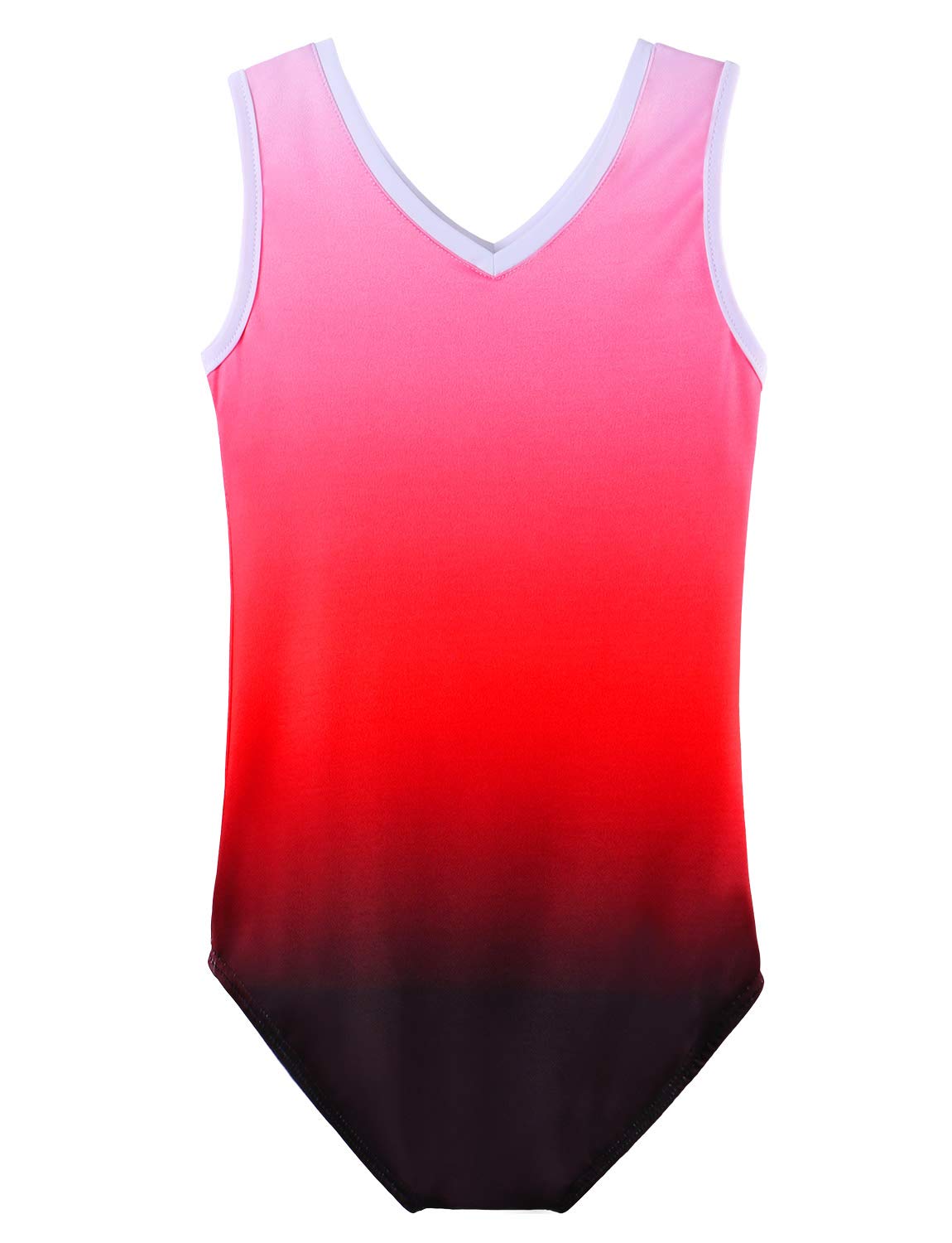 BAOHULU Gymnastics Leotard for Girls Shiny Diamond Ballet Dance One Piece B180_Red_10A