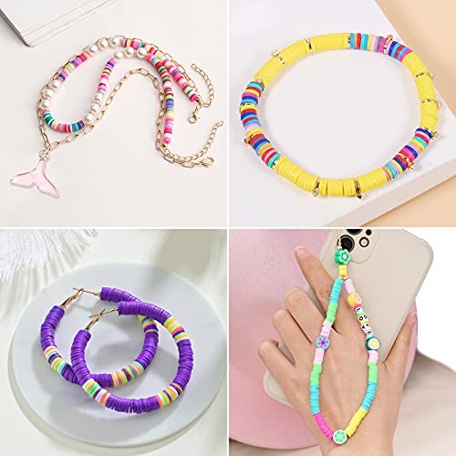 2100 Pcs Pride Clay Beads for Bracelet Making Handmade Heishi Jewelry Making Beads Polymer Flat Beads for Pride Jewelry Bracelet Making,LGBT Bracelet Making