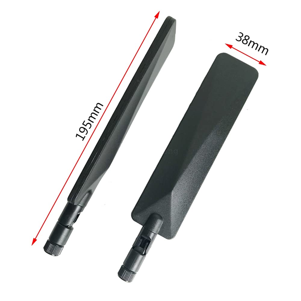 CORONIR 4G LTE Antenna 10dBi RP SMA Cellular Antenna Compatible with 4G LTE Wireless CPE Router Hotspot Cellular Gateway Industrial IoT Router Trail Wireless Camera Security - 2Pack