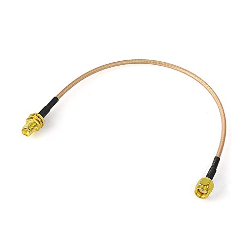 Bingfu WiFi Antenna Extension Cable (2-Pack) RP-SMA Male to RP-SMA Female Bulkhead Mount RG316 Cale 30cm 12 inch for WiFi Router Security IP Camera Wireless Mini PCI Express PCIE Network Card Adapter