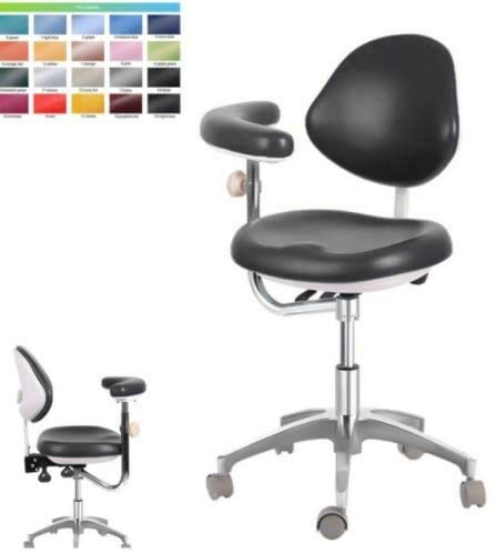 Assistant's Stool - Premium Dental Assistant's Stool, Black