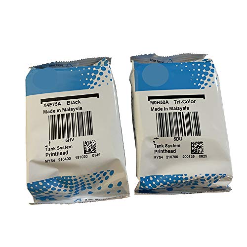 A Set (Black & Tri-Color) X4E75A M0H50AA Print Head GT53 printhead for HP 517, 514, 532, 617, 515, 508, 510, 511, 518, 519, 531, 538, 610, 618 Printers