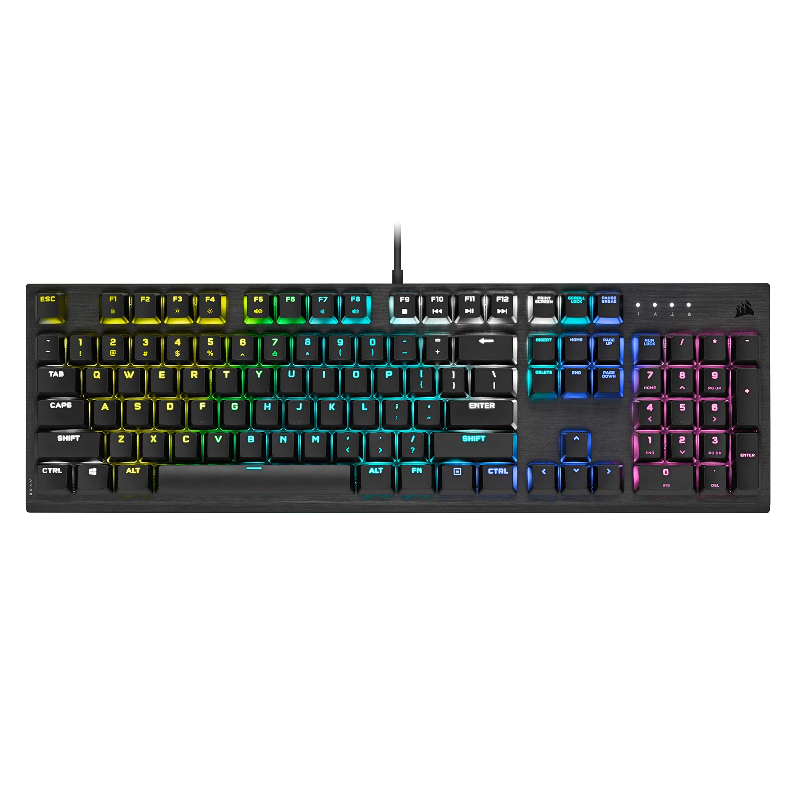 Corsair K60 RGB Pro Low Profile Mechanical Gaming Keyboard - Cherry MX Low Profile Speed Mechanical Keyswitches – Slim and Streamlined Durable Aluminum Frame - RGB Backlighting (Renewed)