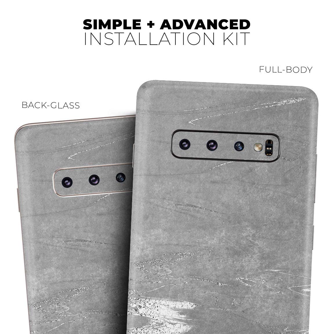 DesignSkinz Dark Silver Marble Swirl V7 Protective Vinyl Decal Wrap Skin Cover Compatible with The Samsung Galaxy S20 (Screen Trim & Back Glass Skin)