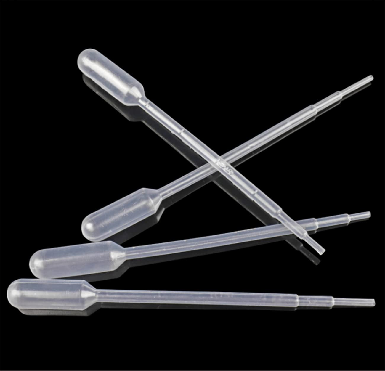 200Pcs 1ml Disposable Plastic Clear Liquid Dropper,Transfer Pipettes Dropper with Scale,Volumetric Pipettes for Science Laboratory,DIY Art