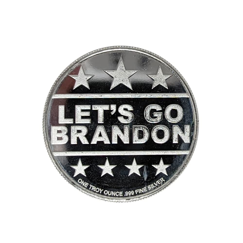 2022 No Mint Mark Let's Go Brandon Fine Silver Coin FJB Bullion Coin Dollar Seller Uncirculated