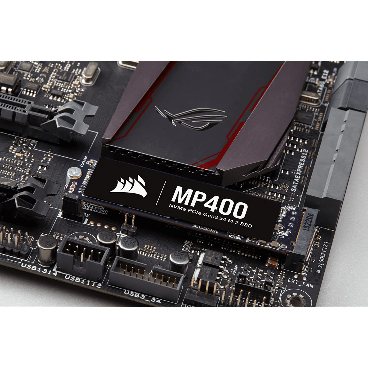 Corsair MP400 4TB M.2 NVMe PCIe x4 Gen3 SSD (Sequential Read Speeds of up to 3,480 MB/s, Write Speeds of up to 3,000 MB/s, High-Density 3D QLC NAND) Black