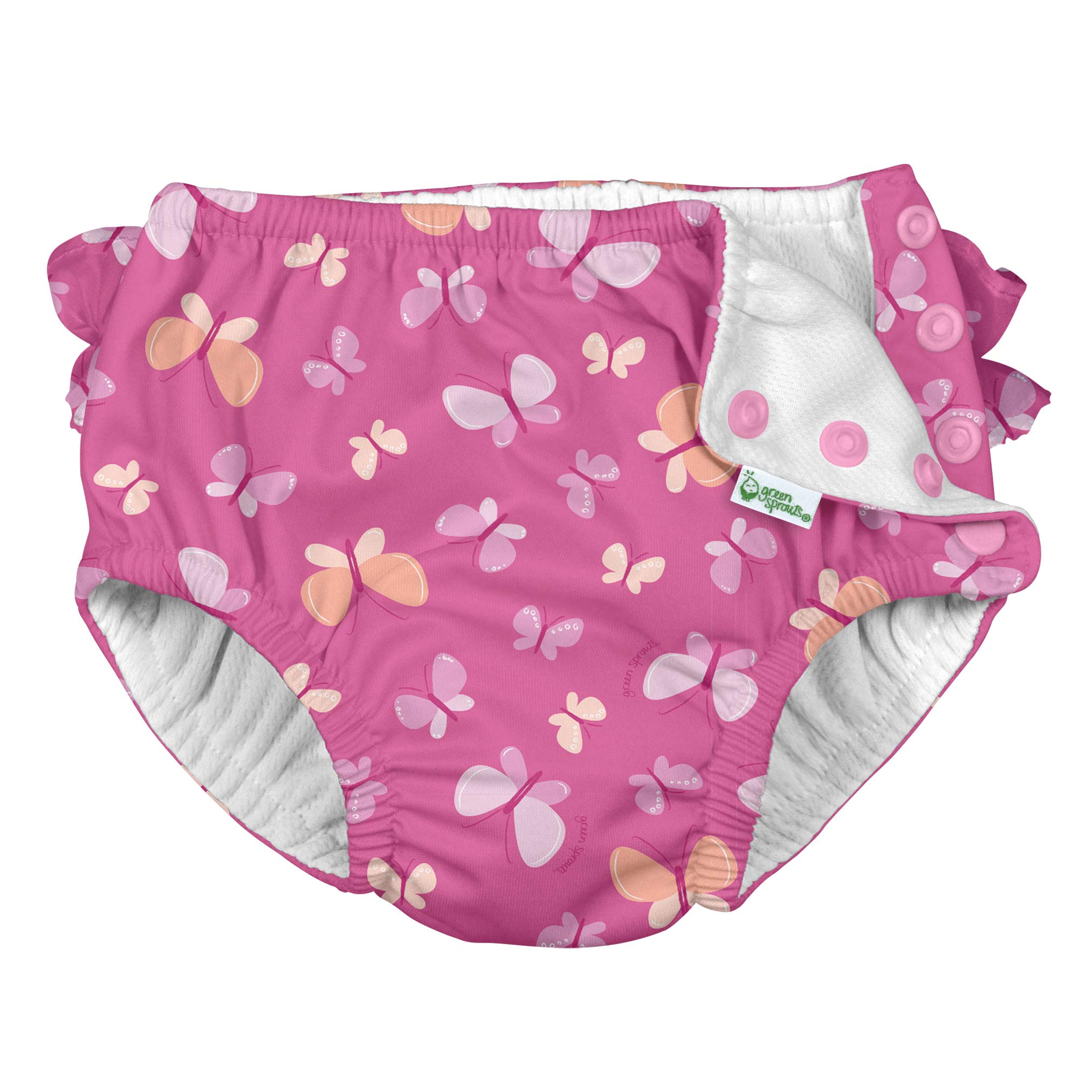 i Play Girls Reusable Absorbent Baby Swim Diapers Pink Butterflies 4T