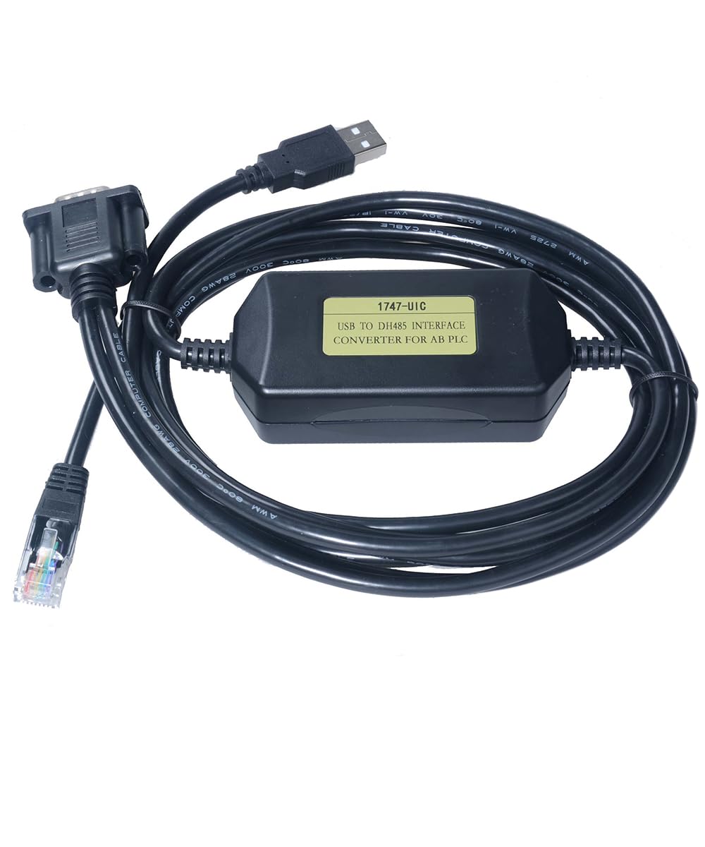 Avanexpress Twinklebay PLC Programming Cable Compatible with 1747-UIC USB to DH485 RS485 RS232 Interface Converter