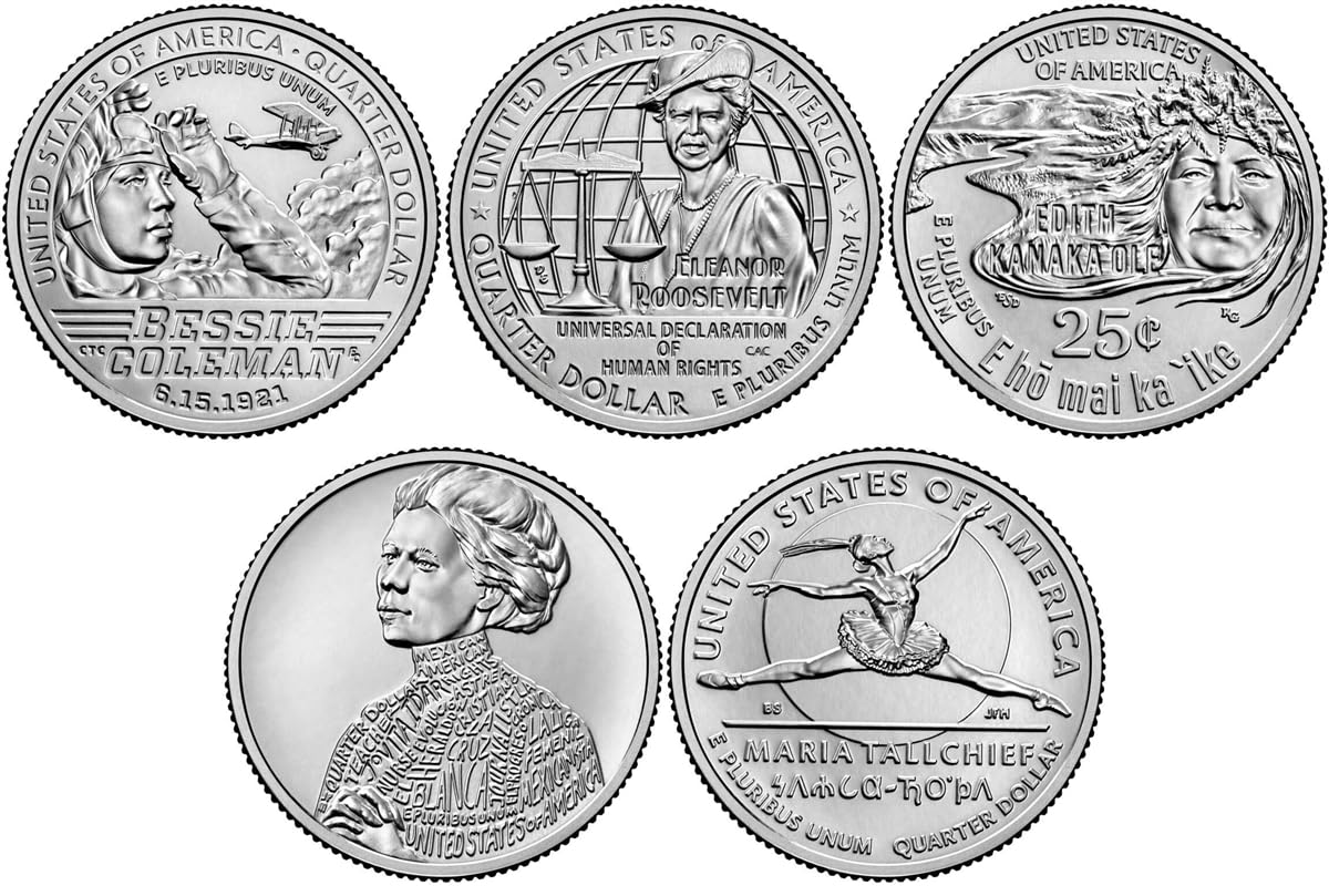 2022 P, D - 2023 P, D Women Quarter 20 Coin Set in Littleton Green Folder LCF63 Uncirculated
