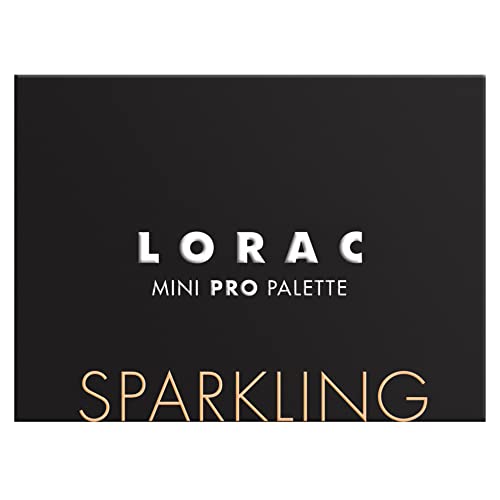 LORAC Mini PRO Matte & Glitter Eyeshadow Palette, Sparkling | Luxuary Makeup Pallete | Metallic Colors | Cruelty Free, Gluten Free, Vegan