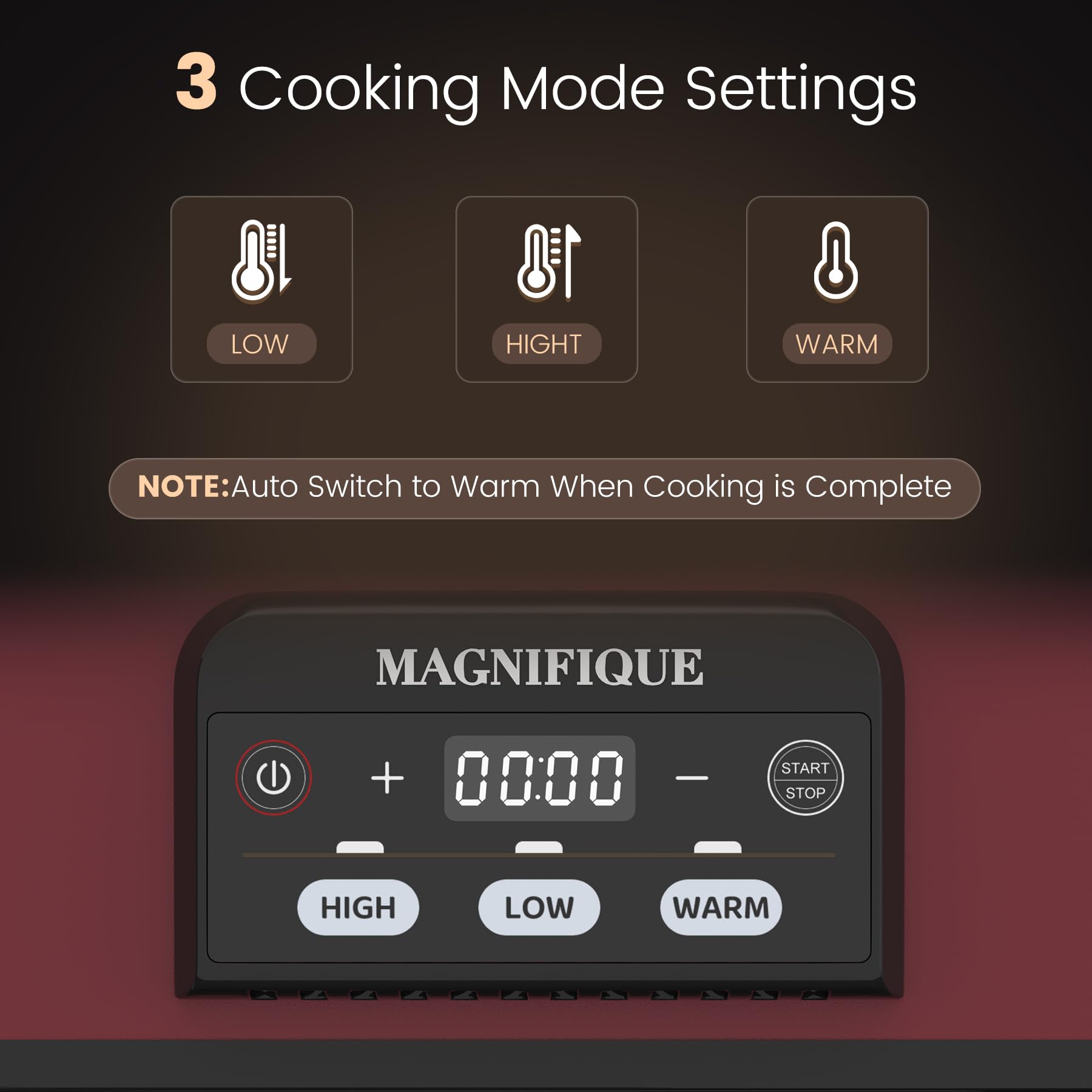 4-Quart Slow Cooker with Casserole Manual Warm Setting - Perfect Kitchen Small Appliance for Family Dinners, Dishwasher Safe Crock, Red