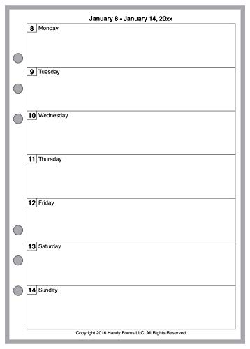 2023 Weekly & Monthly Planner for A5 Size notebooks by FiloFax, Kikki-K, and Others. 1 Page Per Week, 2 Pages Per Month, Week Starts on Monday. Style A, Without Lines.