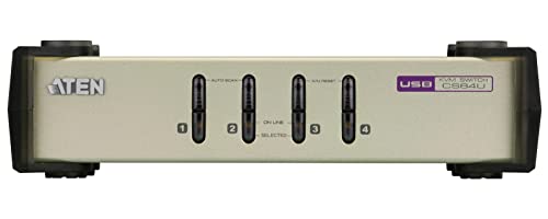 ATEN CS84U 4-Port PS/2-USB KVM VGA Switch - Control up to 4 VGA Computers for Windows, Linux, Mac, and Sun