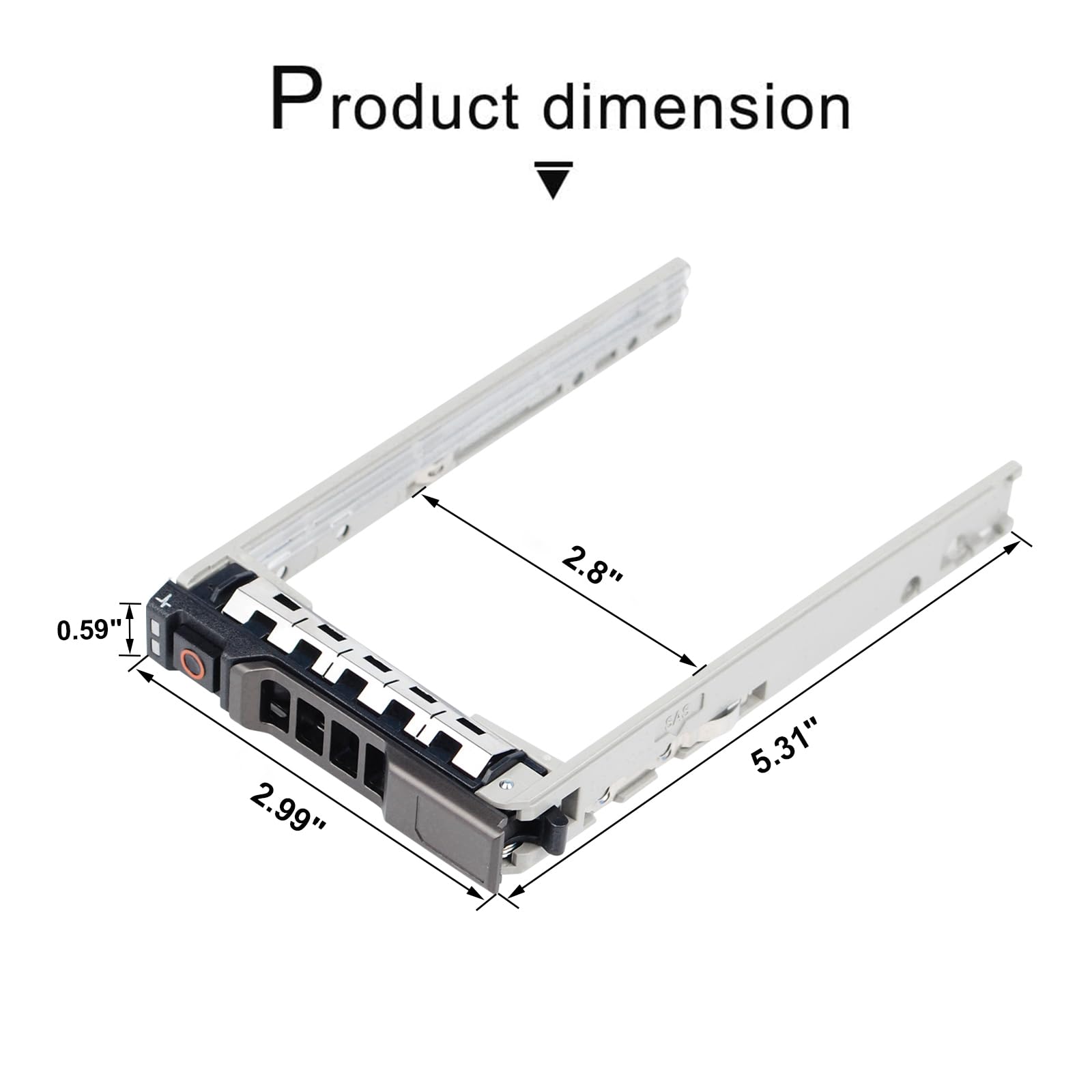 Hard Drive Bracket 2.5" SSD Mount G176J HDD Caddy SAS SATA Hard Drive Caddy Compatible with Dell PowerEdge R610 R620 R710 T710 R720 R815 R820, 4 Pack