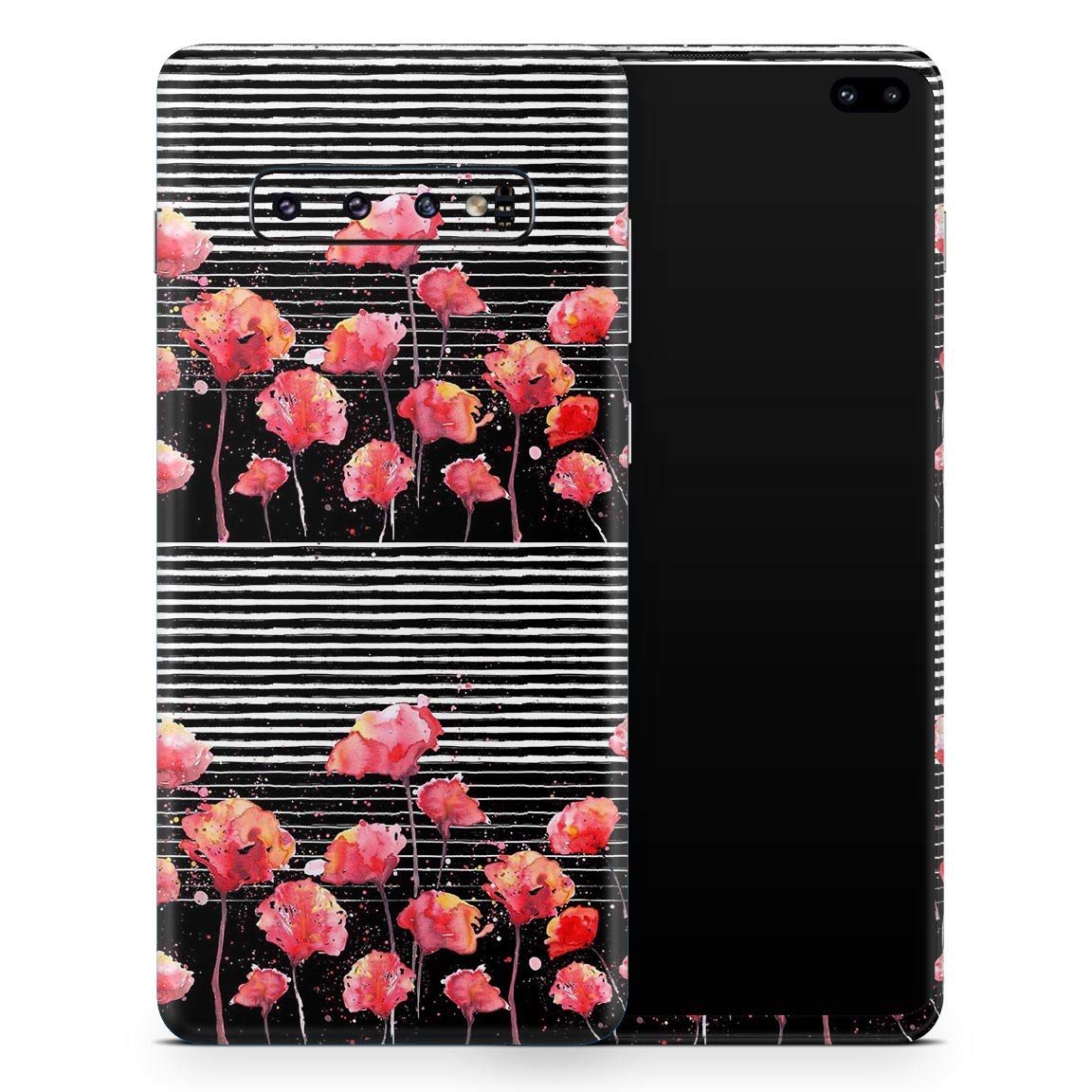 DesignSkinz Karamfila Watercolo Poppies V1 Protective Vinyl Decal Wrap Skin Cover Compatible with The Samsung Galaxy S20 (Screen Trim & Back Glass Skin)