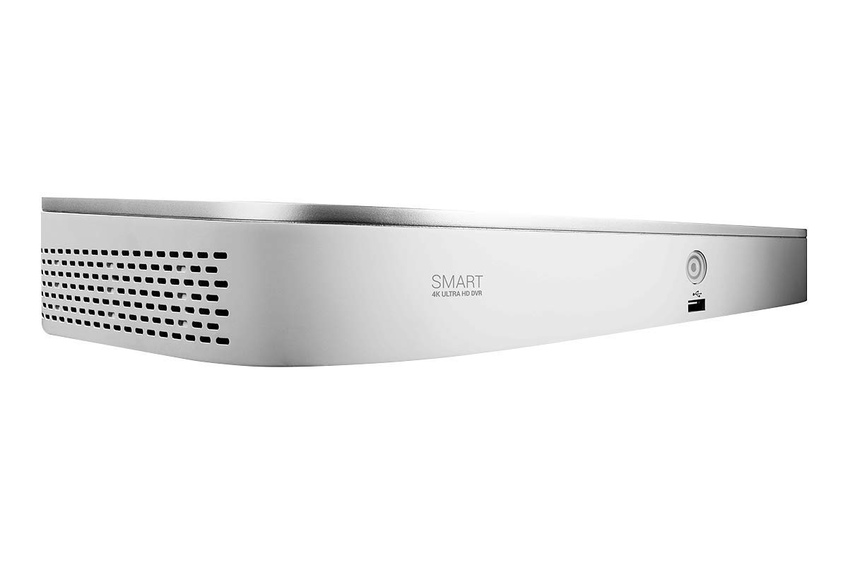 Lorex Technology D861A82 4K Ultra HD 8 Channel 2TB HDD Analog DVR with Smart Motion Detection and Smart Home Voice Control, 1 HDD Slot, White (M. Refurbished)