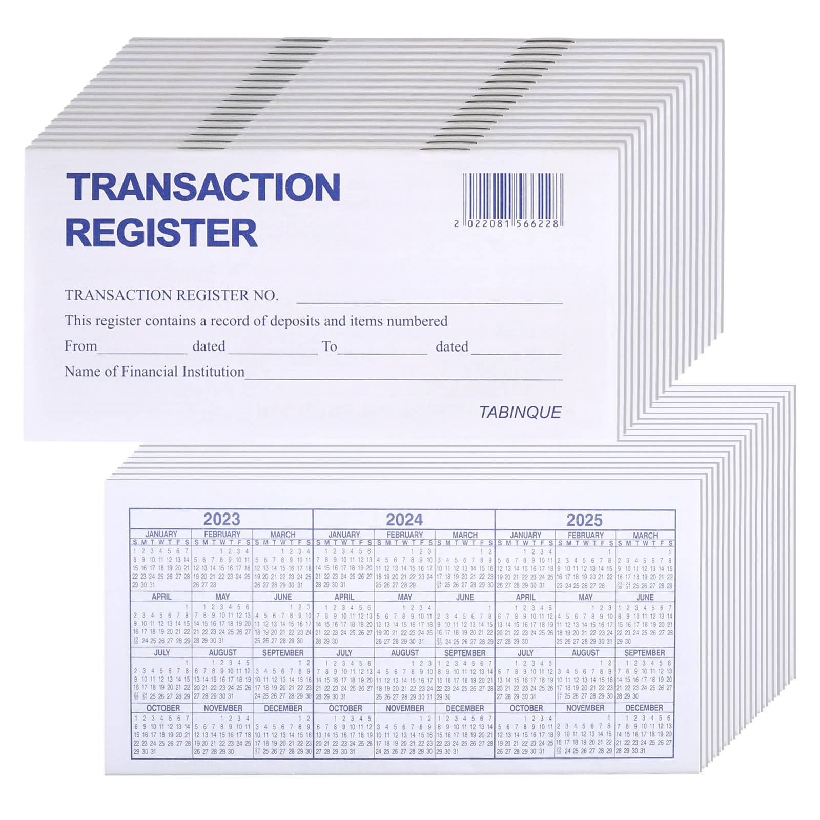 18PCS Check Registers for Personal Checkbook, Easy to Read Checkbook Register