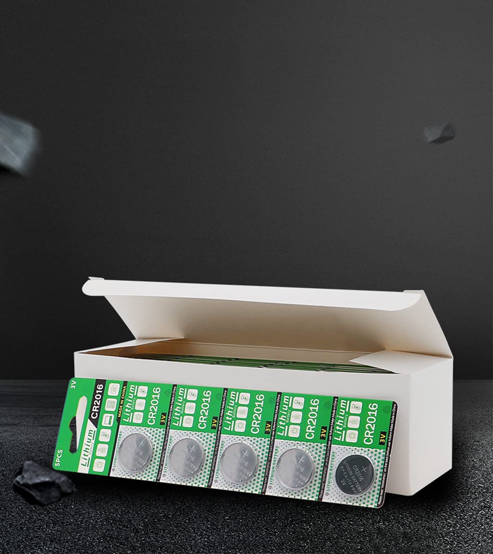 Cotchear 5pcs/Pack CR2016 Coin Battery CR2016 3V Lithium Cell Battery DL2016 ECR2016 LM2016 BR2016 CR 2016 Button Batteries for Watch Toy