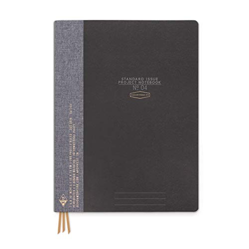2019 DesignWorks Ink JF10-1006 Ink Standard Issue No. 4 Project Planner Notebook No. 4: 7.5" x 10", Black