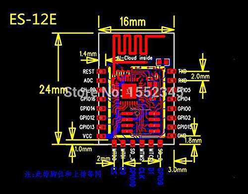 Lysee 3D Printer Parts & Accessories - 10pcs/lot ESP8266 Serial WiFi Model ESP-12 ESP-12E ESP12E ESP12 Authenticity Guaranteed