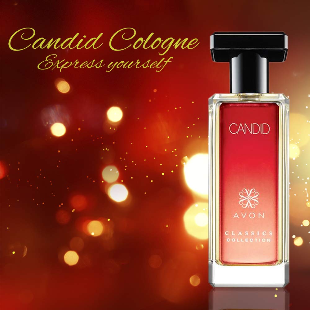 AVON Candid Cologne Spray - Avon Classics Collection Amber Floral 1.7 oz Spray | Tropical Flowers & Exotic Woods Cologne for Men