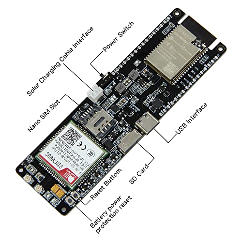 LILYGO T-SIM7000G ESP32-WROVER-B Solar Charge SIM GPS Antenna CH9102F 16MB 2G/NB TTGO Development Board